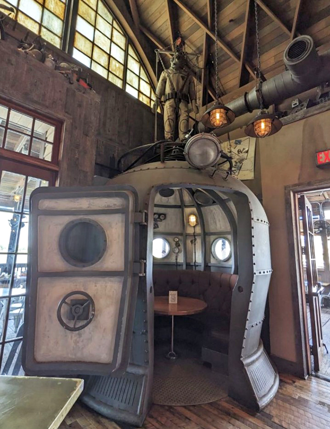 Not just a table&mdash;a converted diving bell where conversations feel like secrets and every meal becomes an underwater expedition.