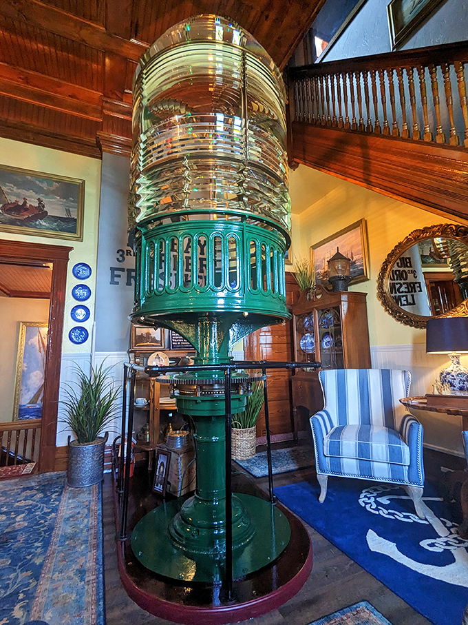 The Fresnel lens: engineering marvel, light magnifier, and the world's most elaborate disco ball for Lake Superior dance parties.