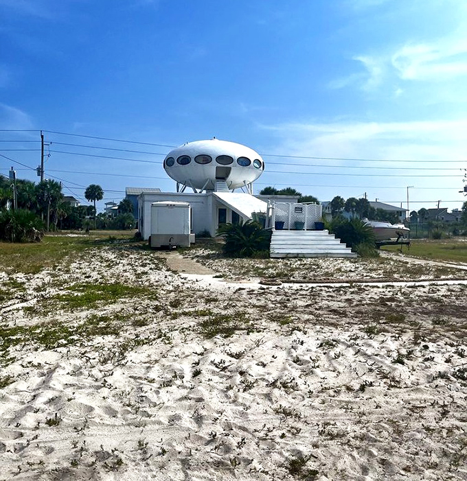 The full frontal view reveals the Futuro in all its glory &ndash; part architectural oddity, part beloved local landmark, all conversation starter.