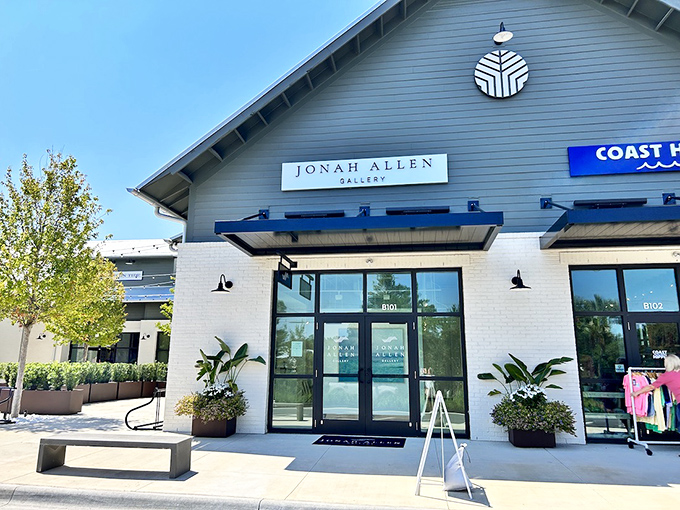Artistic oasis: Jonah Allen Gallery brings the beauty of the Gulf indoors, where coastal inspiration transforms into collectible works that capture Seagrove's essence.
