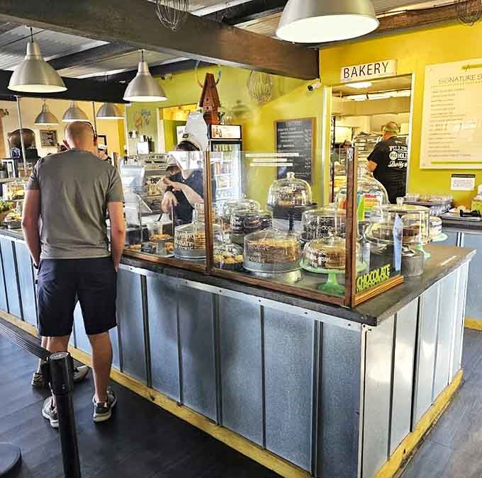 The pastry counter &ndash; a glass-enclosed museum of edible art where decisions are impossible and "one of each" becomes a tempting strategy.