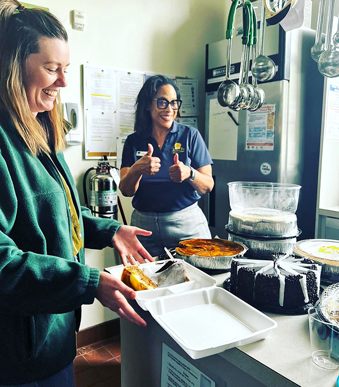 Staff: The talented hands behind the magic. These dessert wizards transform simple ingredients into slices of heaven with practiced precision.