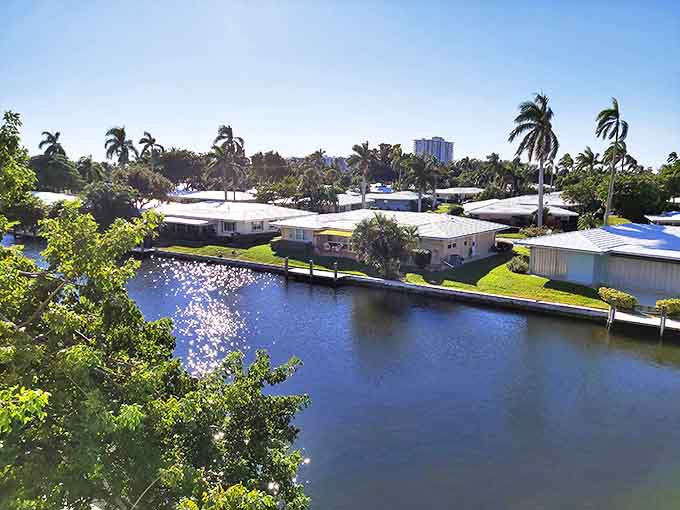 Surf Rider Resort's waterfront views showcase Florida's dual personality &ndash; tranquil canals on one side, mighty Atlantic on the other.