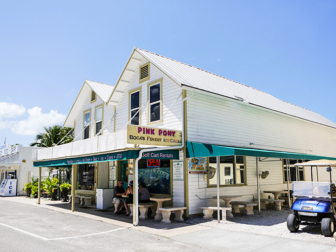 The Pink Pony serves up island memories by the scoop, its cheerful facade promising sweet relief from Florida's sunshine.