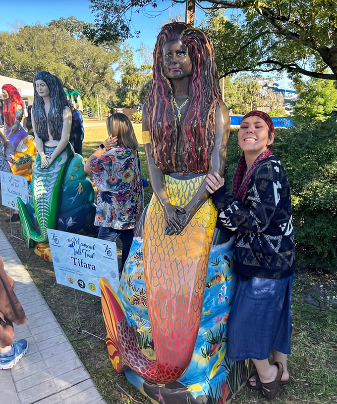 Tifara sports sunset-gradient locks that would make any hair stylist weep with envy, assuming they could figure out how to replicate it.