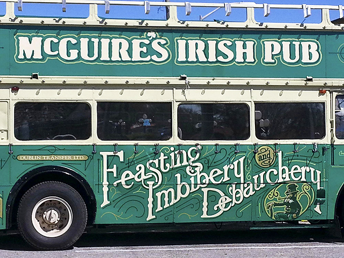 The details make the difference &ndash; authentic "Dublin Transfer Limited" markings remind us this bus once carried actual living Irish folk.