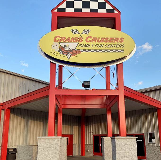Craig's Cruisers' distinctive tower beckons fun-seekers from miles around, a lighthouse of entertainment in Wisconsin's family-friendly landscape.