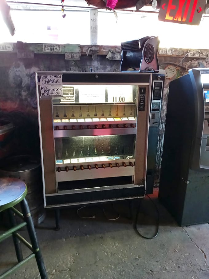 The vintage cigarette machine stands as a relic from another era &ndash; just one of countless time capsules scattered throughout this living museum.