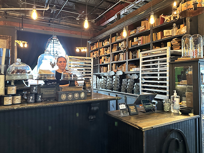 Behind this counter, cookie magic happens with the precision of a Swiss watch factory but with significantly more butter involved.