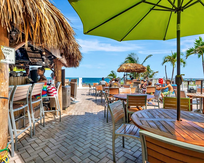 Outdoor seating that blurs the line between restaurant and beach, where every table feels like the best seat in the house.