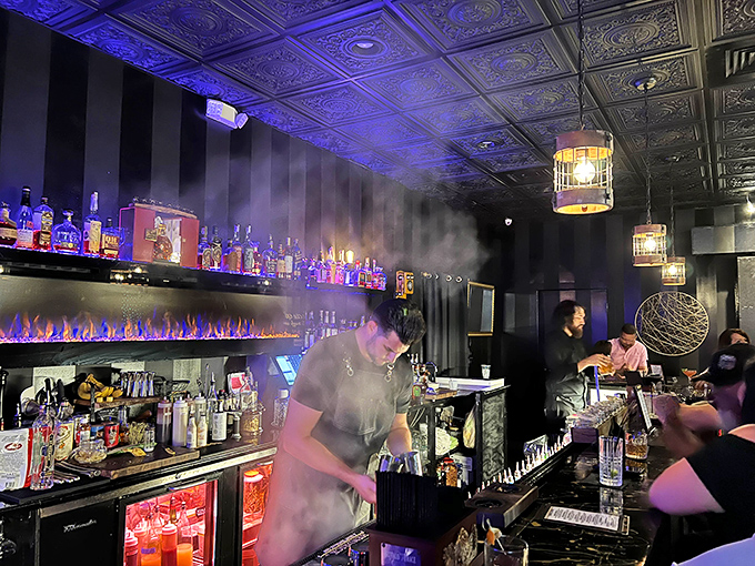 Where there's smoke, there's... a bartender creating something magical that will make your taste buds stand up and applaud.