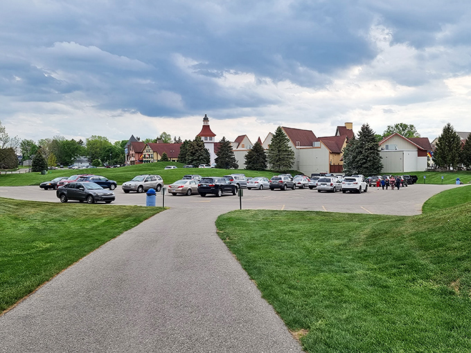 The Bavarian Inn Lodge grounds offer picture-perfect views that make even parking lots look charming &ndash; no small feat!
