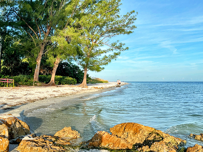 The bay side offers a gentler, more contemplative version of beach life. Like the Gulf's introverted but equally charming sibling.