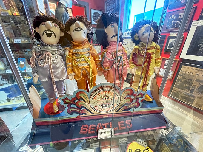 These Sgt. Pepper-inspired puppets capture the psychedelic era when the Beatles transformed from pop stars to experimental artists.