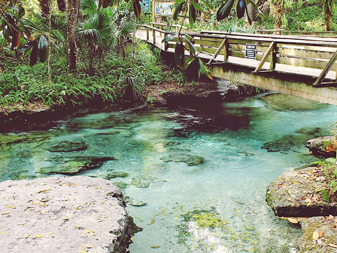 Standing on this bridge, you'll swear someone cranked up the saturation on reality &ndash; but that turquoise is 100% natural.