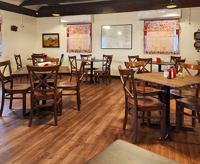 Simple, unpretentious, and perfectly suited for its purpose &ndash; a place where food matters more than fancy fixtures and conversation flows as freely as coffee.