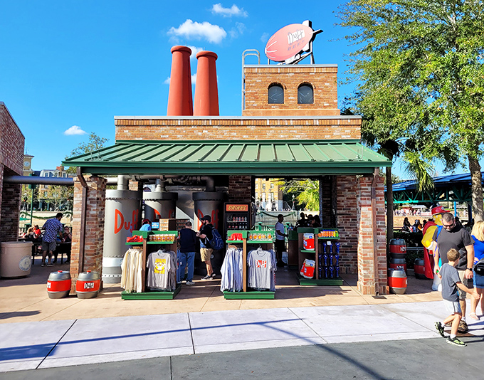 Duff Brewery stands ready to quench thirsts with Homer Simpson's beverage of choice &ndash; the perfect reward after surviving Springfield's chaos.