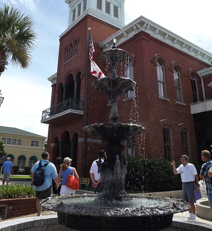 The courthouse fountain doesn't just spray water – it sprinkles a little extra Southern charm on everyone who passes by.
