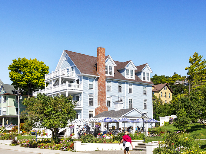 Harbour View Inn's blue clapboard charm and multiple porches offer guests the quintessential island experience with panoramic water vistas.