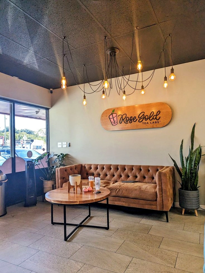 The cozy lobby corner with its tufted sofa invites lingering conversations over bubble tea &ndash; the kind of spot where minutes turn into hours without anyone noticing.