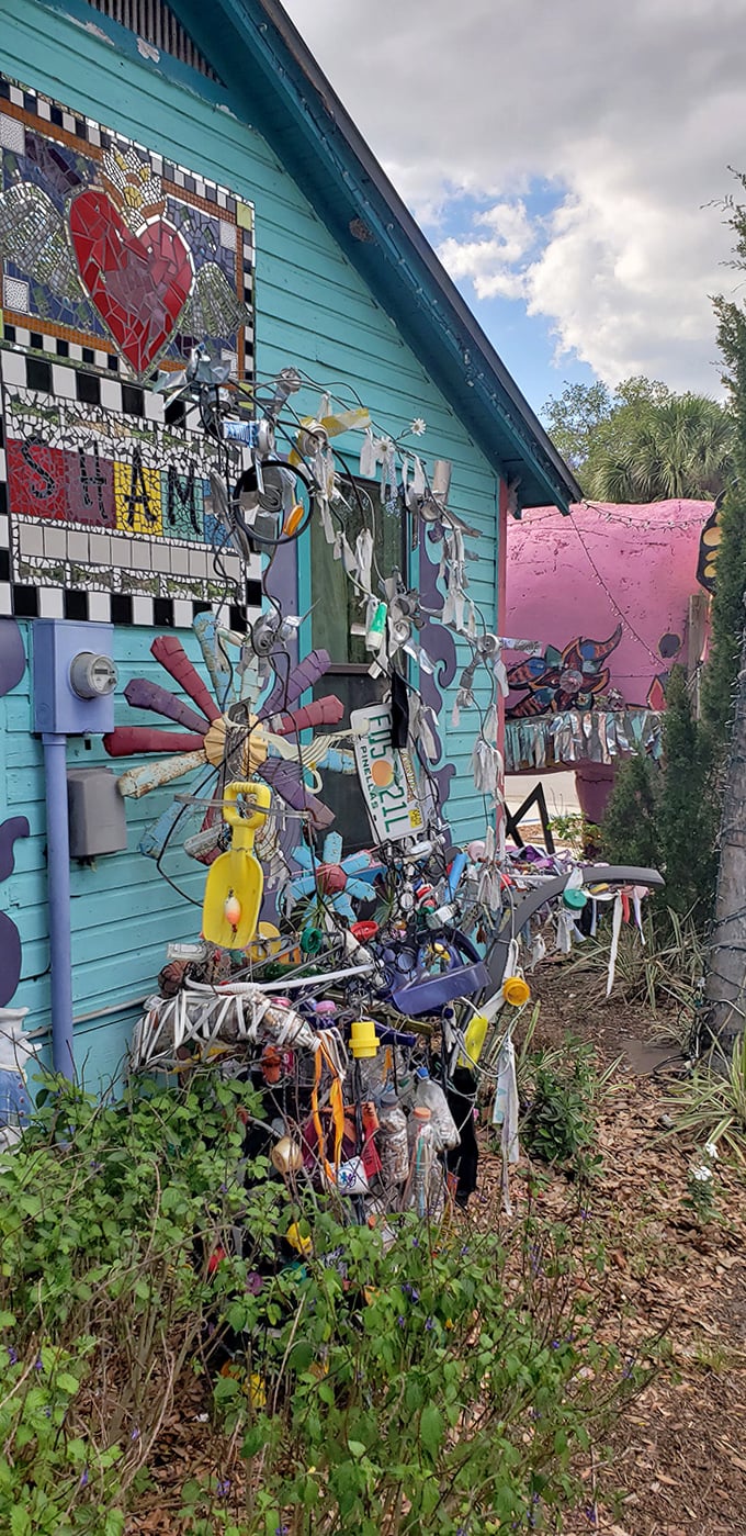 This isn't just a building with art inside – it's a canvas itself, where every exterior surface celebrates the joy of color.