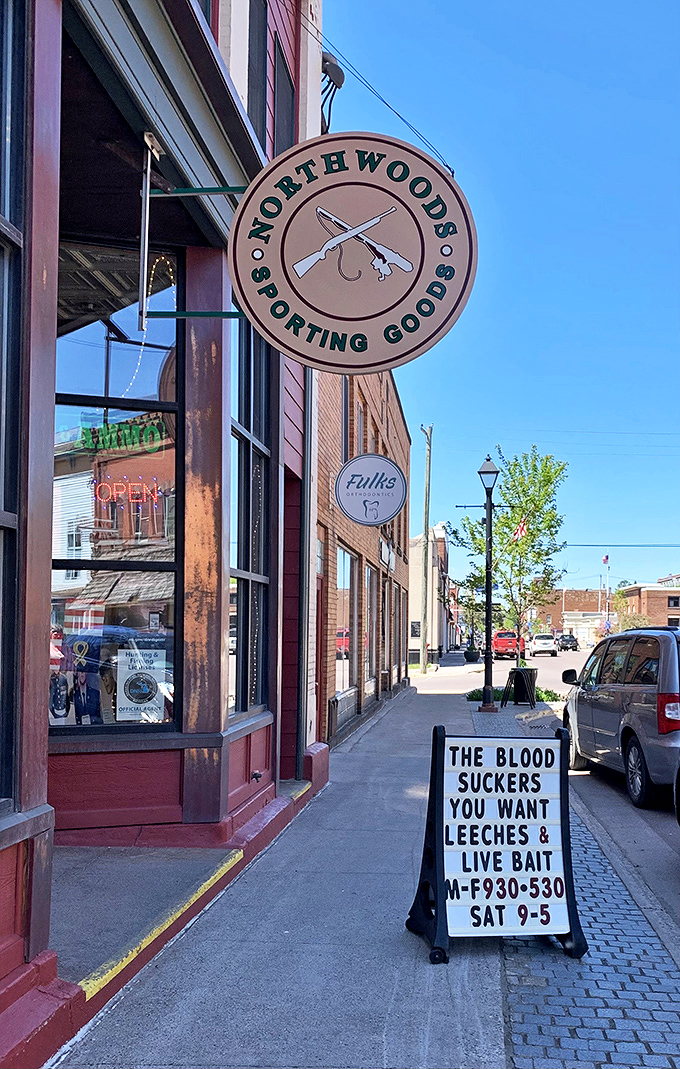 Northwoods Sporting Goods entices outdoor enthusiasts with everything needed for Upper Peninsula adventures, including live bait!