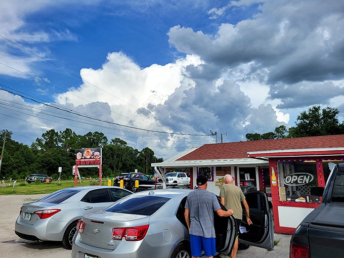 Under Florida skies, this unassuming building has become a pilgrimage site for serious burger enthusiasts.