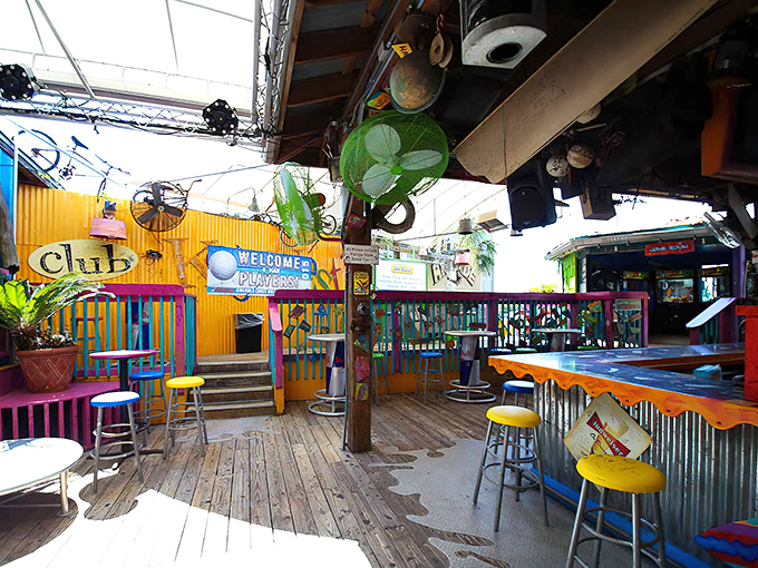 The club area&mdash;where the night is always young and the dance moves are always questionable. That Connect Four game has settled many disputes.