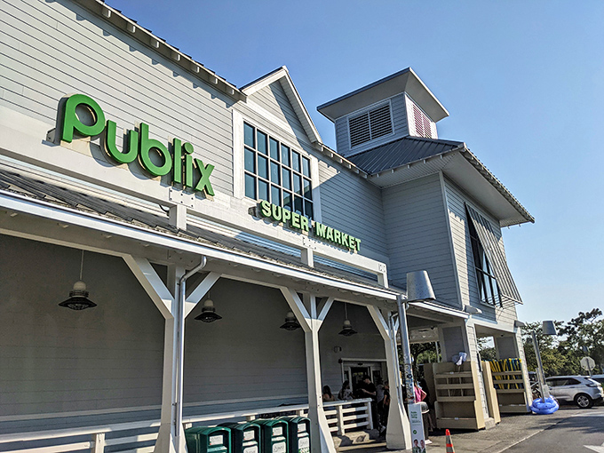 Even the Publix supermarket dressed up for the occasion &ndash; possibly the only grocery store where architecture competes with the produce for attention.