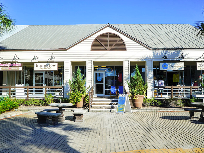 Retail therapy, beach style: This shopping center blends seamlessly into Seagrove's laid-back landscape, offering treasures without the typical tourist trap vibes.