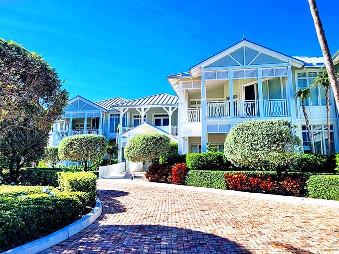 Coastal elegance meets pristine landscaping at this resort where even non-golfers appreciate the architectural harmony.