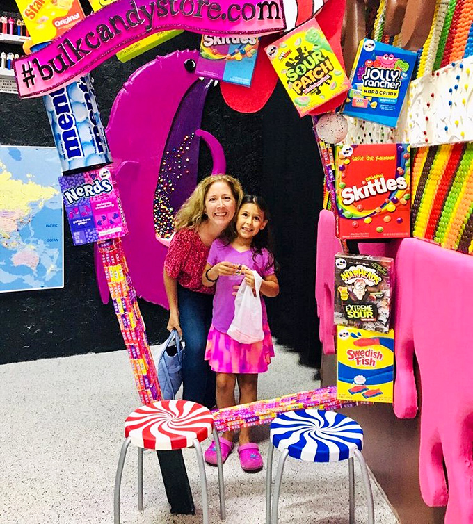The colorful candy-framed photo spot creates Instagram-worthy memories that last longer than the sugar rush from your purchases.