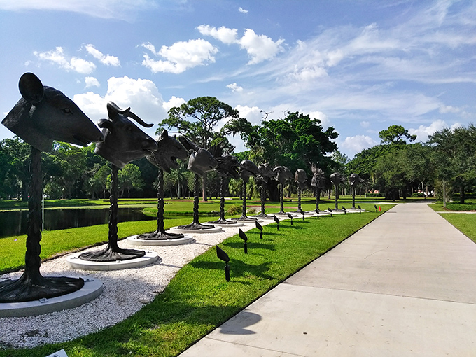 These animal sculptures have more personality than most reality TV stars. Each one judging you slightly differently.