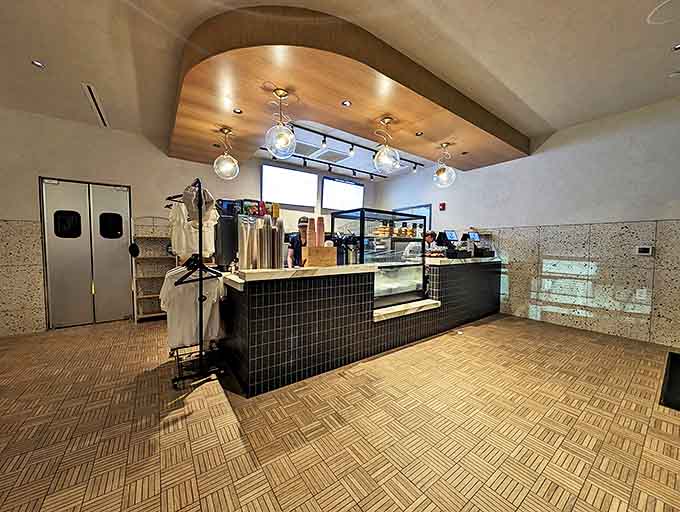 During daylight hours, this counter serves up bagel perfection without hinting at the secret that unfolds after dark.