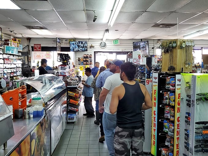 The lunch rush brings a diverse crowd of truckers, locals, and curious travelers, all united by the pursuit of seriously good food.