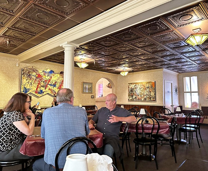Guests: Stories and laughter flow as freely as the wine in this dining room where strangers often leave as friends.