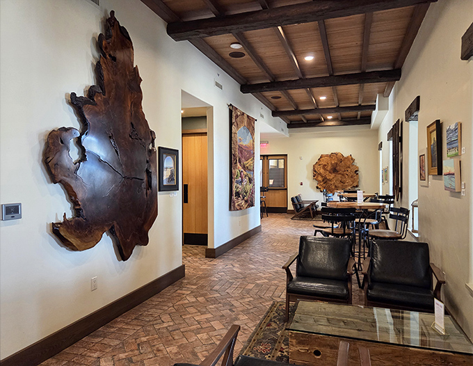 Where every detail tells a story &ndash; Mari's interior features natural wood elements and thoughtful design that honors both the land and the craft.