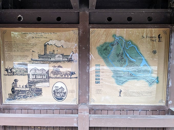 A historical display reveals St. Francis's past, when steamboats and settlers brought this forgotten corner of Florida to life.