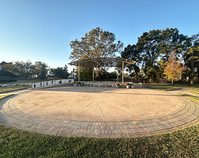 The outdoor amphitheater awaits its next performance, where art and community converge under Florida's vast sky.