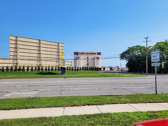 The entrance welcomes you to step back in time without actually requiring a DeLorean or any complicated flux capacitor situations.