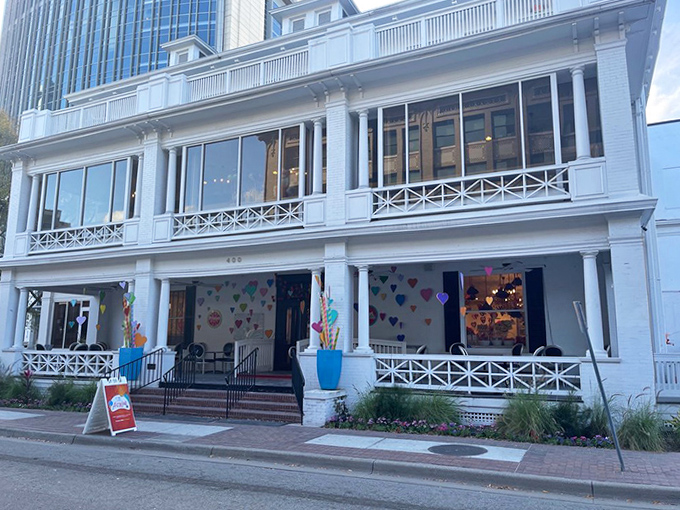 The stately exterior belies the colorful wonderland within &ndash; like finding a treasure chest of sweets in a historic landmark.