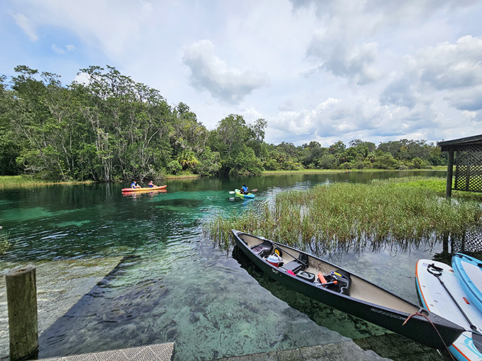 Paddling adventures: Colorful kayaks await their next captains, ready to provide front-row seats to nature's greatest show &ndash; no tickets or reservations required.