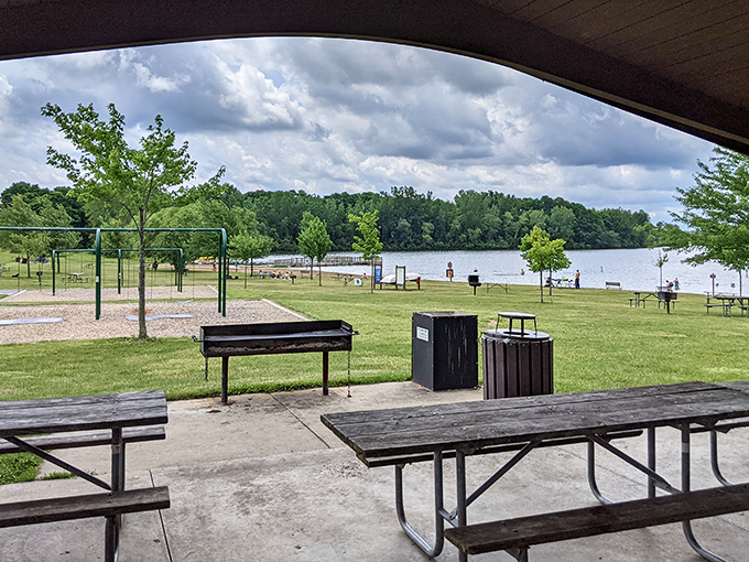 Picnic tables with lake views aren't just dining spots &ndash; they're front-row seats to nature's ever-changing performance art.