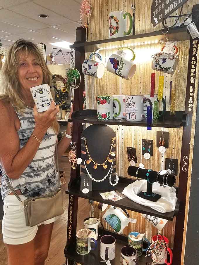 Passionate vendors like this craftswoman don't just sell merchandise – they share stories and expertise that bring each treasure to life.