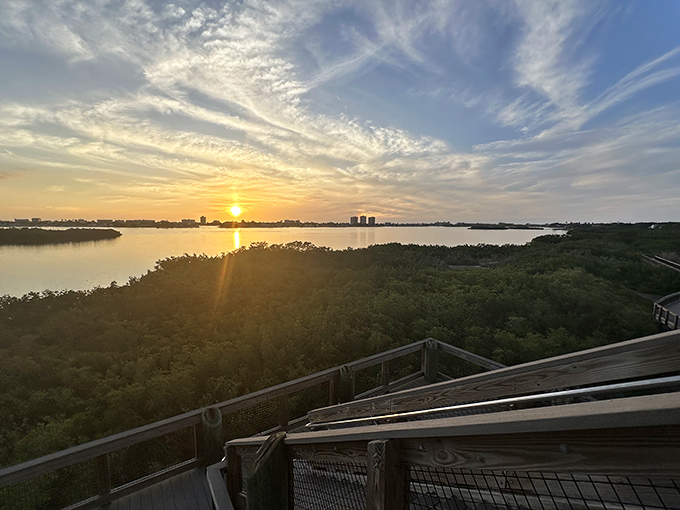 Sunset paints the sky in colors that would make Crayola jealous &ndash; nature's grand finale to a perfect day.