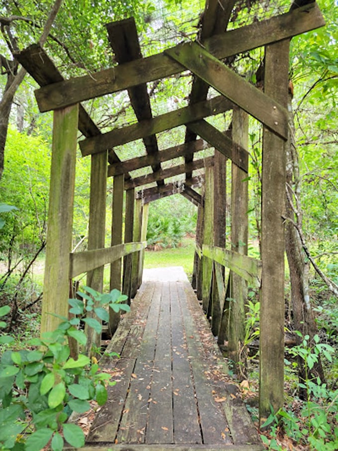 Cross this wooden bridge and leave reality behind &ndash; the perfect threshold between the ordinary world and aluminum wonderland.