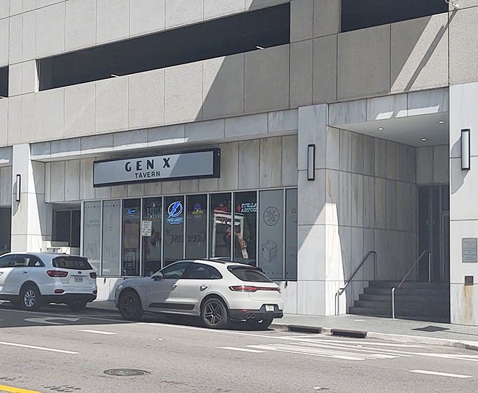 GenX Tavern's modern exterior gives little hint of the nostalgic 80s and 90s wonderland waiting inside.