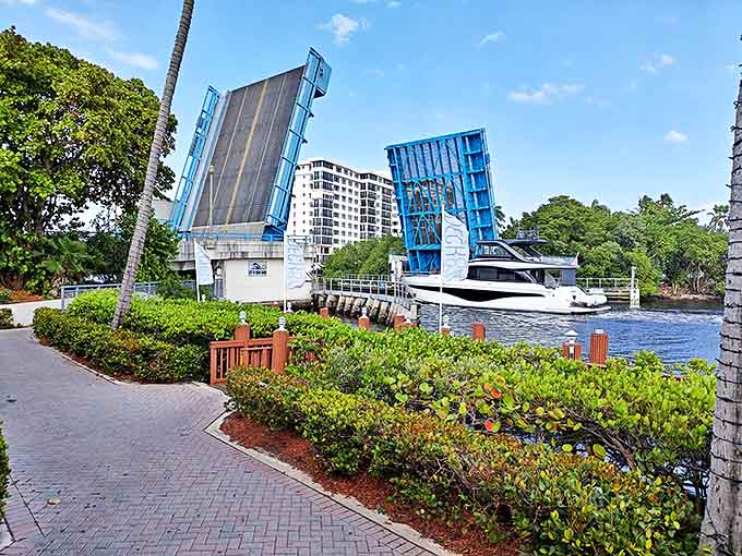 Engineering meets artistry as this drawbridge connects island to mainland, letting boats and dreams pass through.