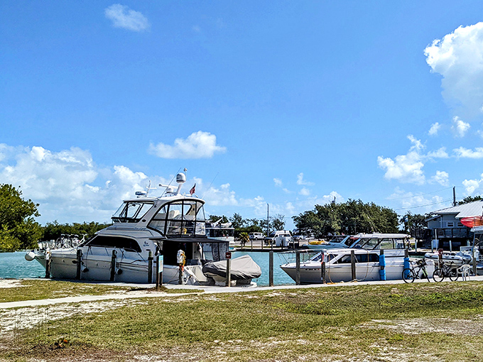 Boater's dream destination: The marina offers safe harbor for seafarers who've discovered this slice of paradise and wisely decided to linger awhile.