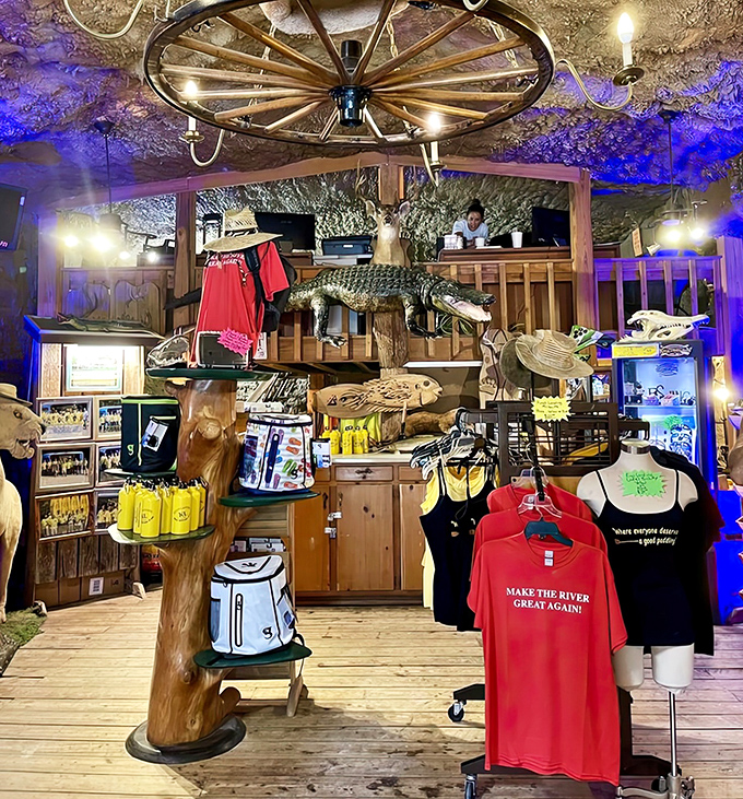 Part museum, part outfitter, all Florida character. The gift shop's rustic charm and quirky decor set the perfect tone for your wild adventure.
